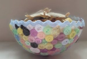 Unique Bowl Craft Ideas using Old Button - Kids Art & Craft