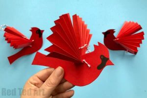 DIY Beautiful Cardinal Craft For Kids - Kids Art & Craft