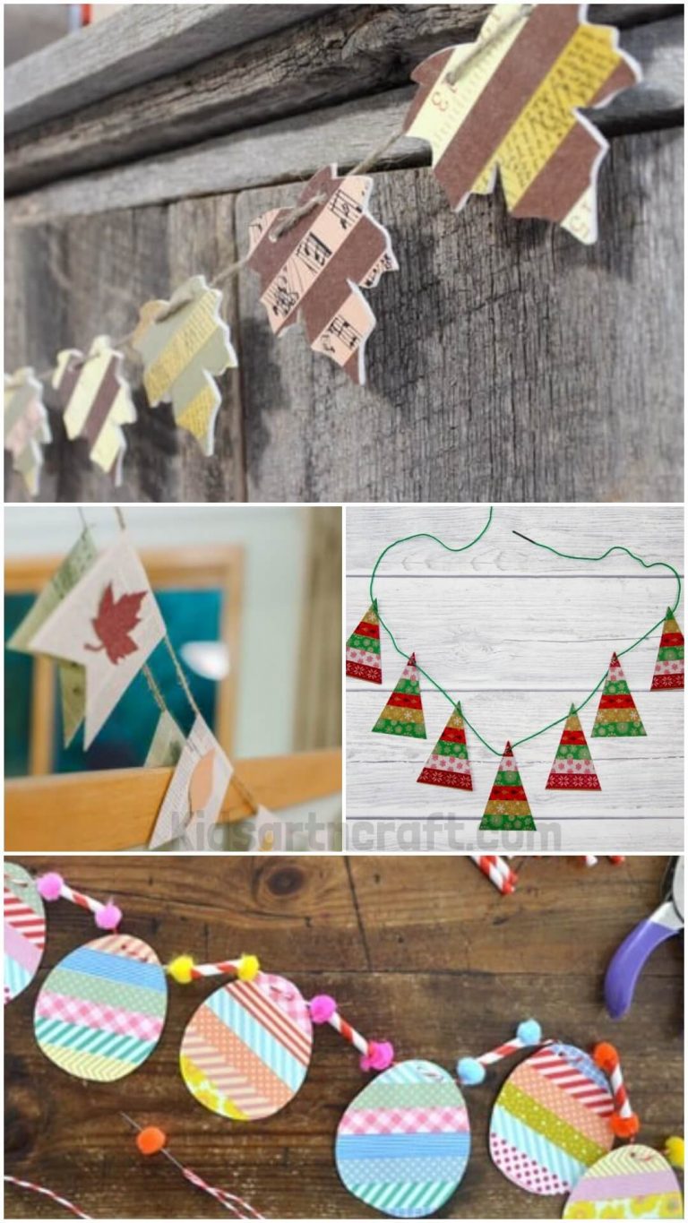 Easy Washi Tape Garland Craft Ideas - Kids Art & Craft