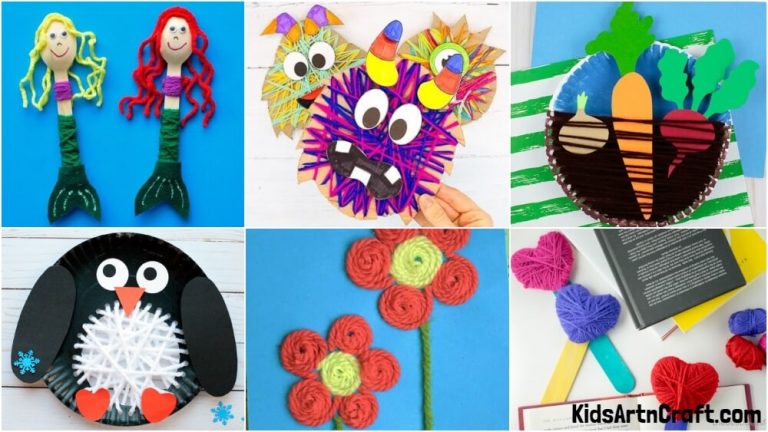 DIY Easy Yarn Crafts for Kids - Kids Art & Craft