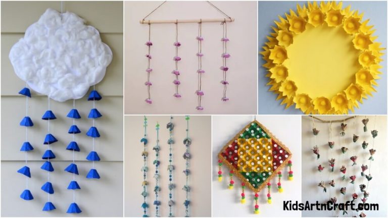 Egg Tray Wall Hanging Crafts - Kids Art & Craft