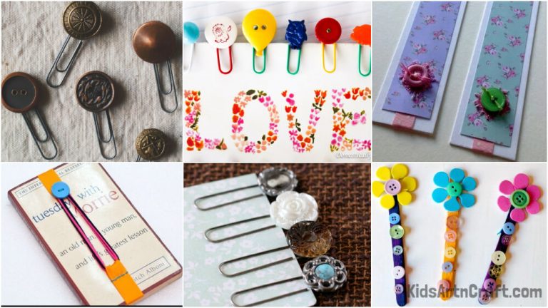 Simple & Cute Button Bookmark Craft Tutorial - Kids Art & Craft