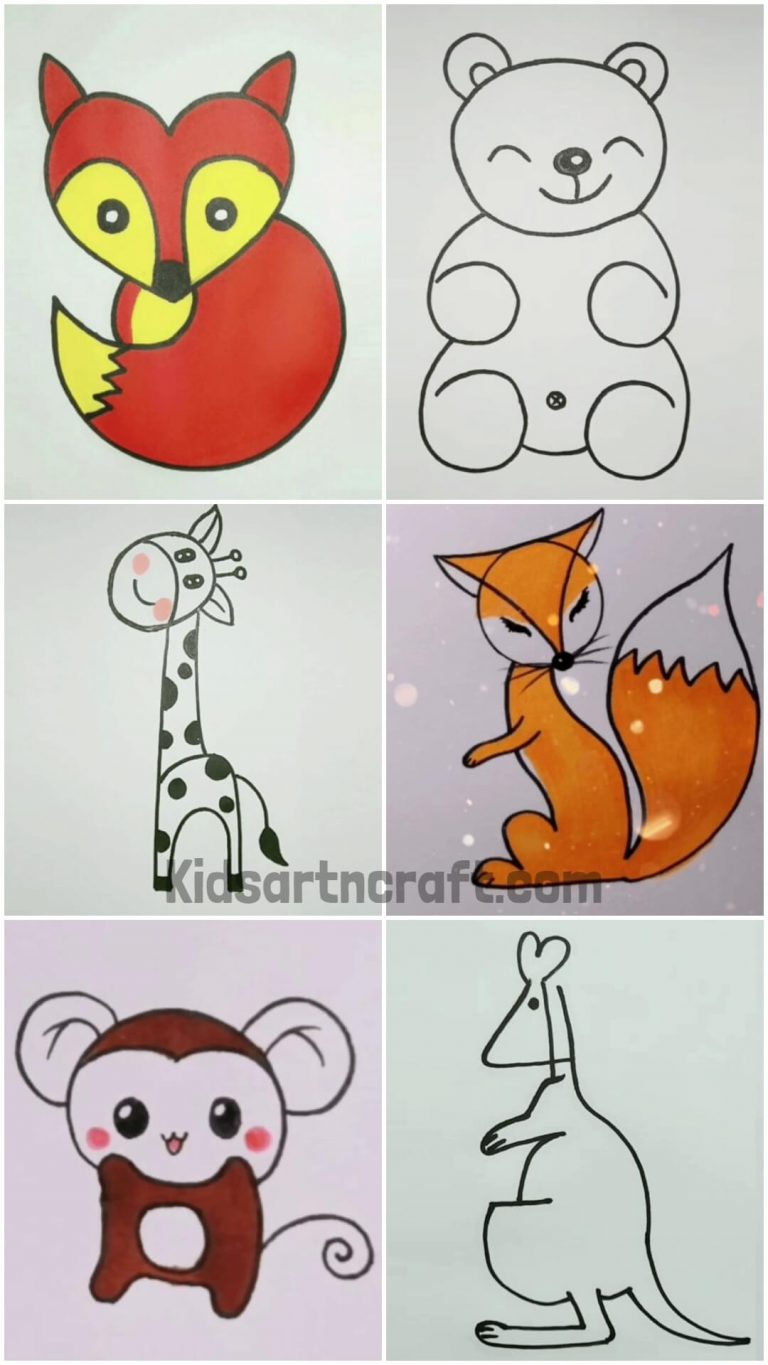Forest Animal Drawing Ideas for Kids - Kids Art & Craft