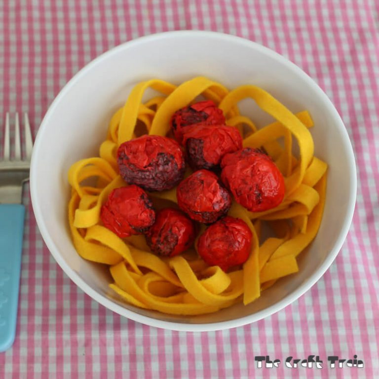Spaghetti And Meatballs Craft For Kids - Kids Art & Craft