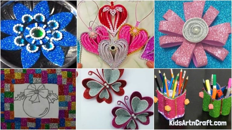 Glitter Foam Sheet Crafts Ideas - Kids Art & Craft