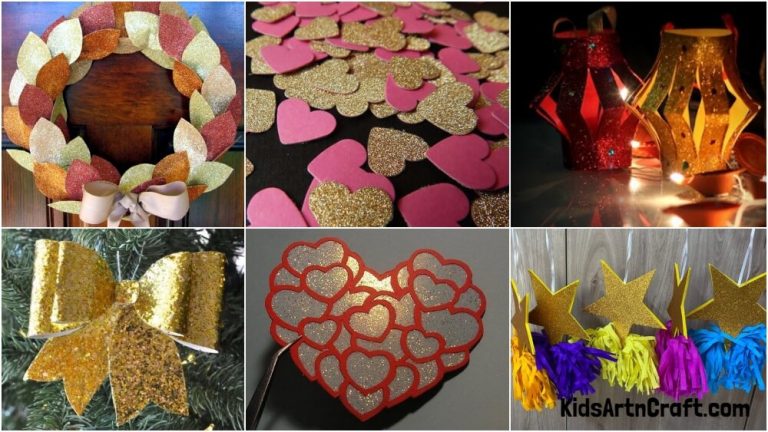 Glitter Paper Decoration Ideas - Kids Art & Craft
