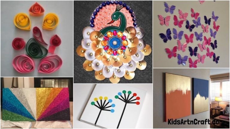 Glitter Paper Wall Hanging Ideas - Kids Art & Craft