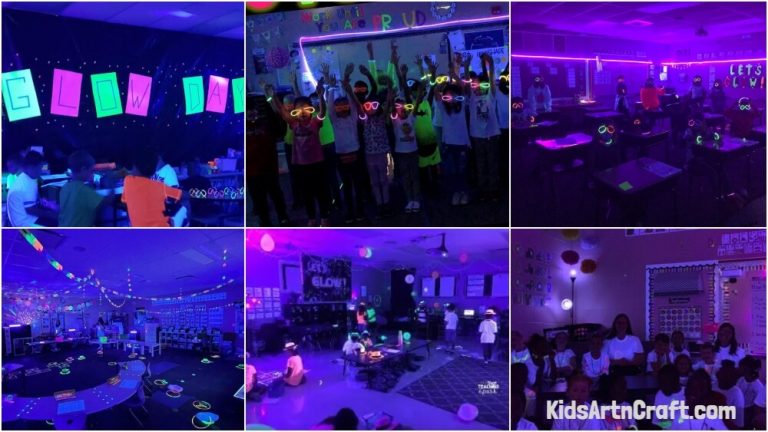 Glow Day Classroom Transformation Ideas - Kids Art & Craft