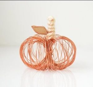 Handmade Floral Wire Pumpkin Crafts - Kids Art & Craft