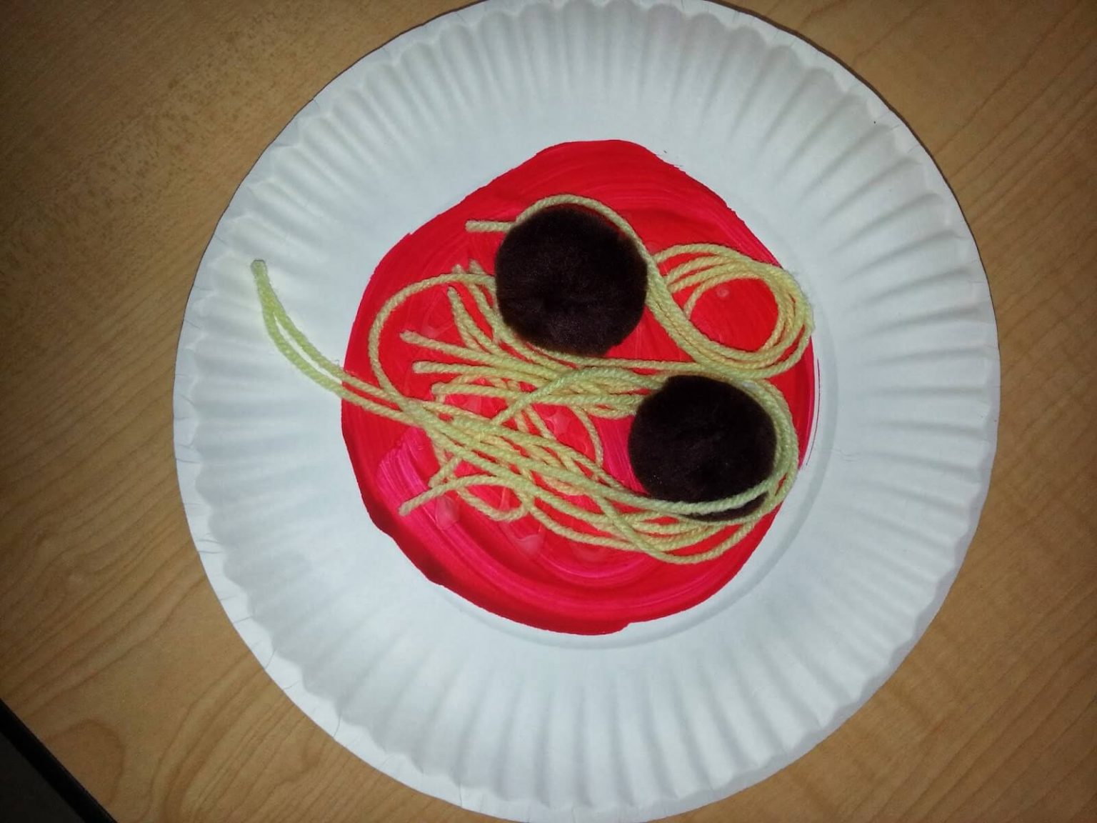 Spaghetti And Meatballs Craft For Kids - Kids Art & Craft