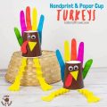 Paper Cup Turkey Crafts - Kids Art & Craft