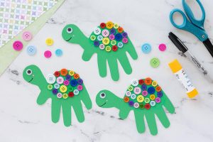 Beautiful Button Turtle Crafts For Kids - Kids Art & Craft