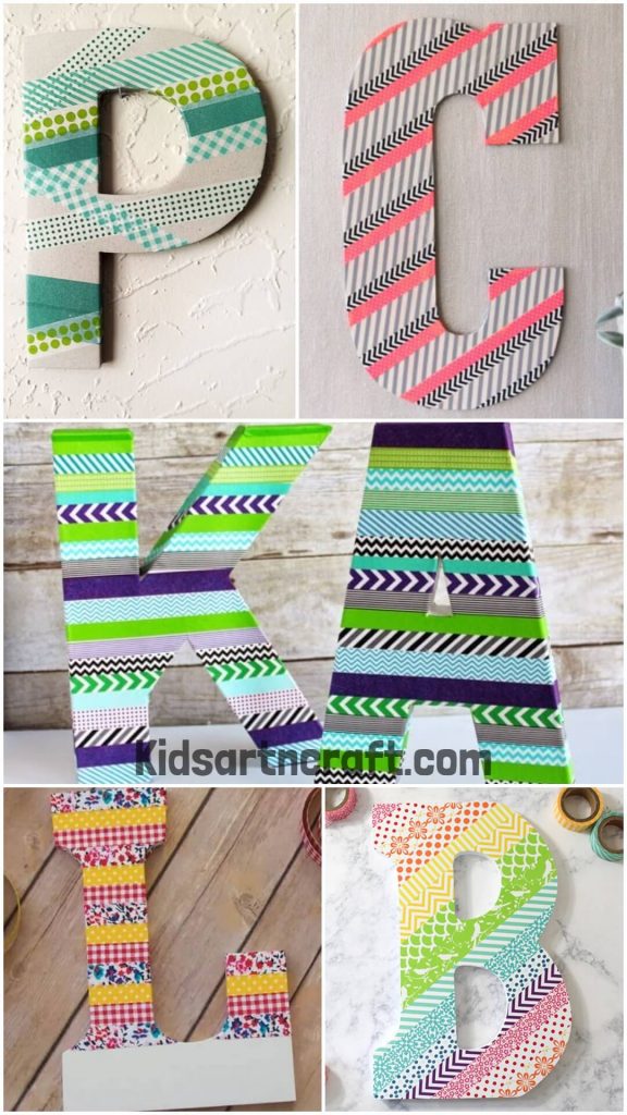 How to Make a Decorative Washi Tape Letter - Kids Art & Craft