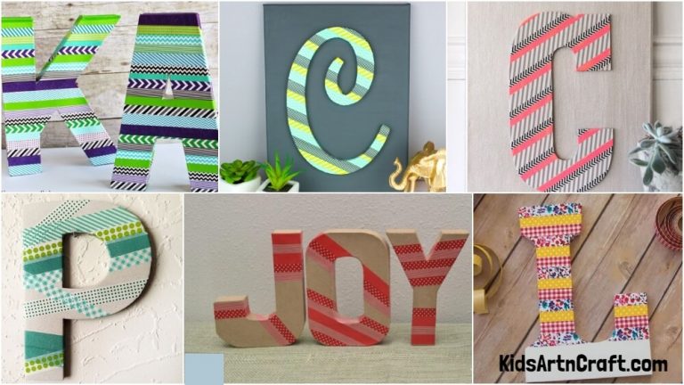 How to Make a Decorative Washi Tape Letter - Kids Art & Craft