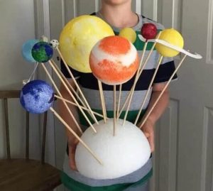 Solar System Projects For Students Using Styrofoam Balls - Kids Art & Craft