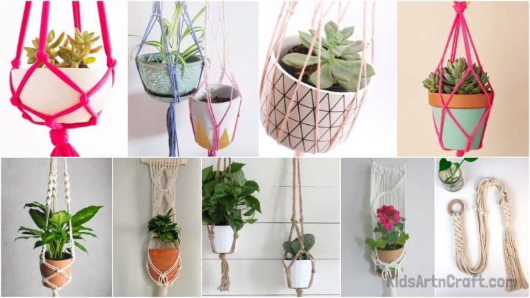 Macrame Plant Hanger Patterns - Kids Art & Craft