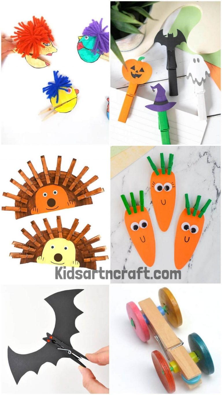 Beautiful Mini Clothespin Crafts - Kids Art & Craft