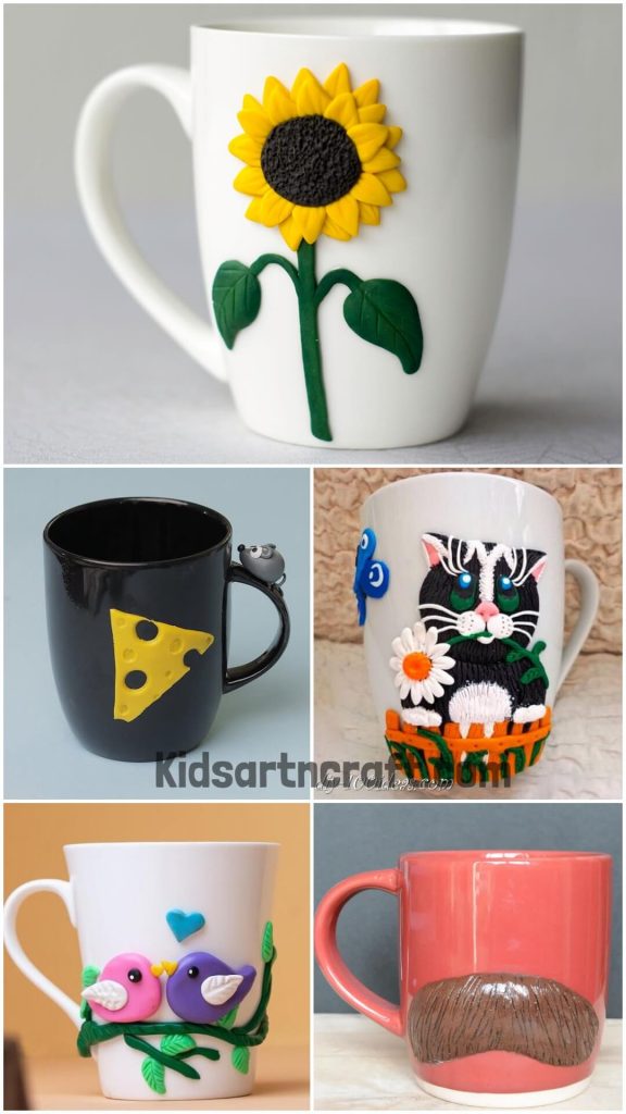 DIY Mug Decorated with Polymer Clay - Kids Art & Craft