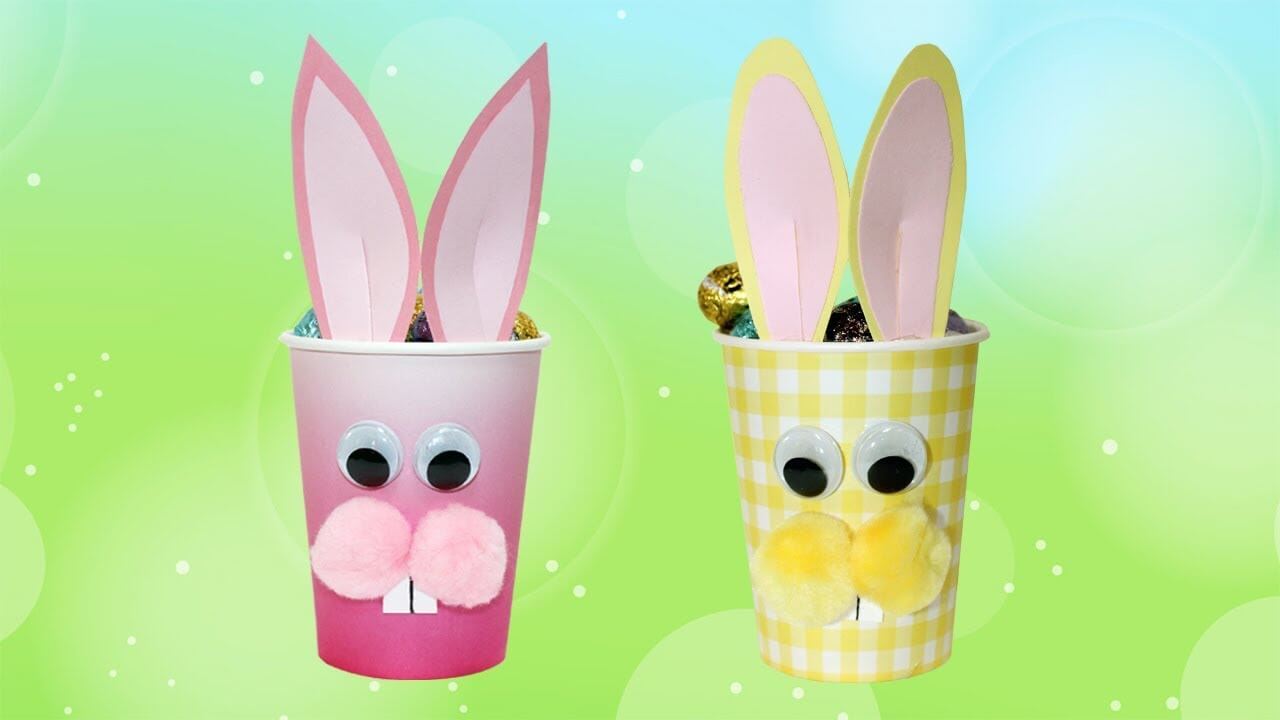 Easter Bunny Paper Cup Craft Ideas - Kids Art & Craft