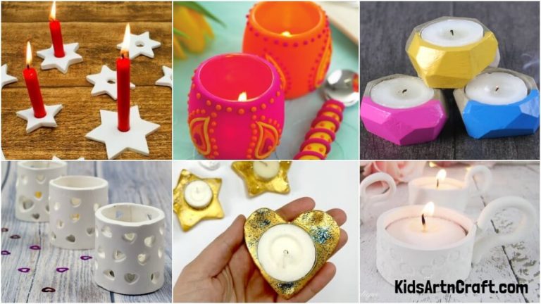 Polymer Clay Candle Holder Craft Ideas - Kids Art & Craft