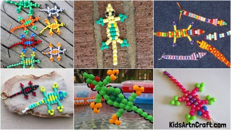Pony Beads Lizard Craft Tutorial For Kids - Kids Art & Craft