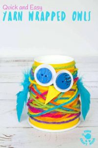 Yarn Paper Cup Craft & Activities - Kids Art & Craft