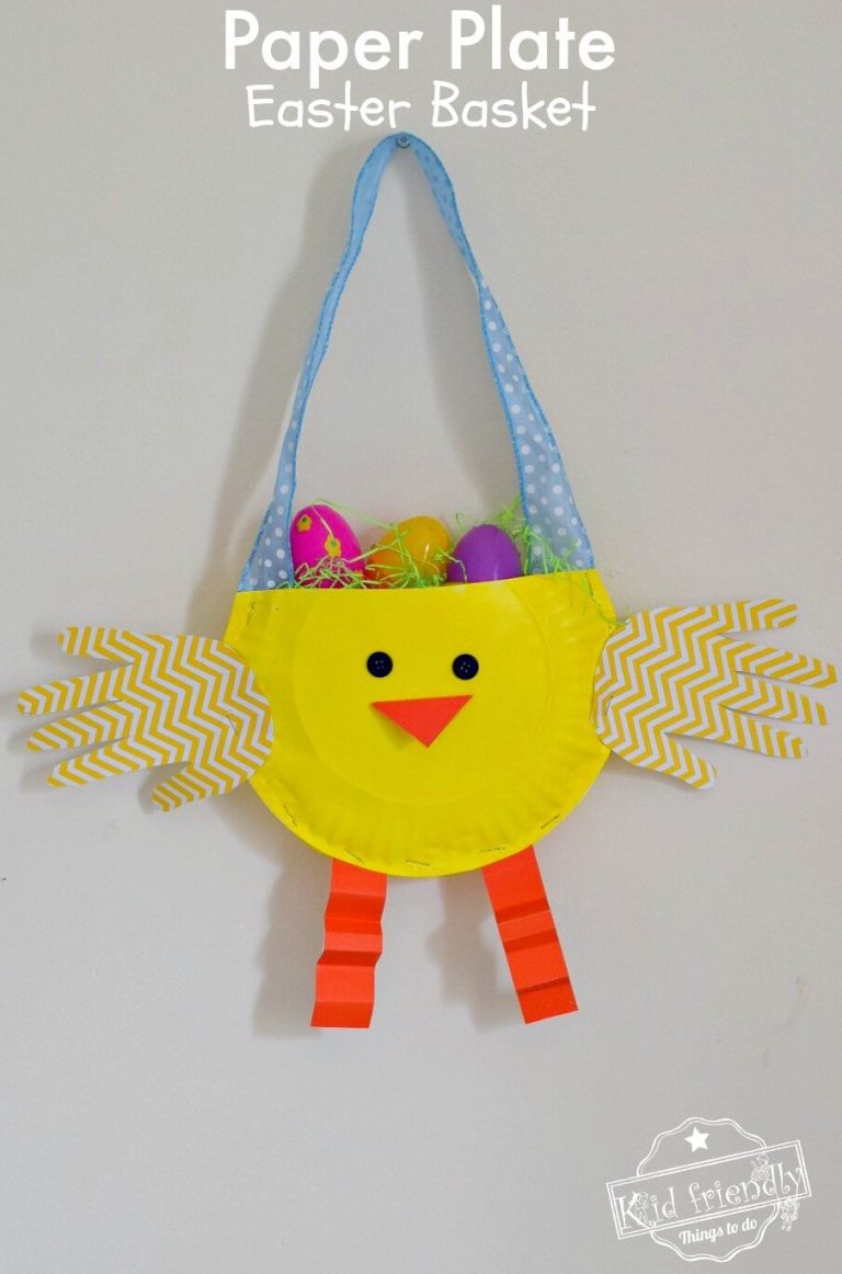 Easter Chick Basket Crafts for Kids - Kids Art & Craft