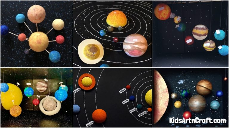 Solar System Projects For Students Using Styrofoam Balls - Kids Art & Craft