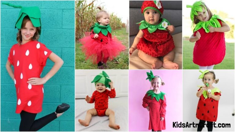 Strawberry Costume DIY Ideas for Kids - Kids Art & Craft