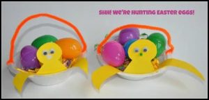 Easter Chick Basket Crafts for Kids - Kids Art & Craft