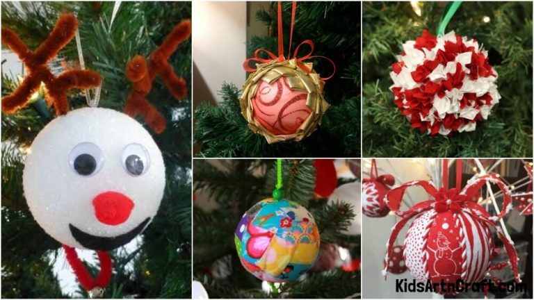 Styrofoam Balls Crafts And Ornaments For Christmas - Kids Art & Craft