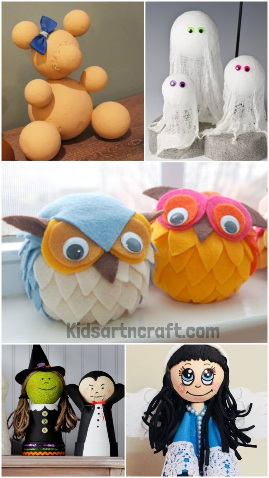 Styrofoam Balls DIY Doll Ideas - Kids Art & Craft