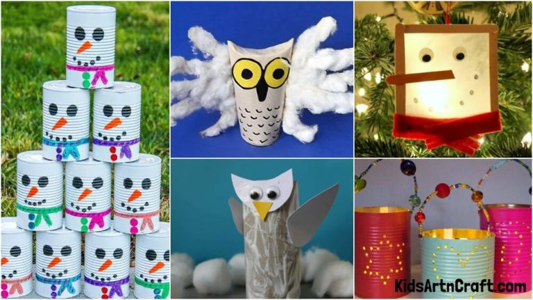 Upcycled Winter Crafts Ideas For Kids - Kids Art & Craft