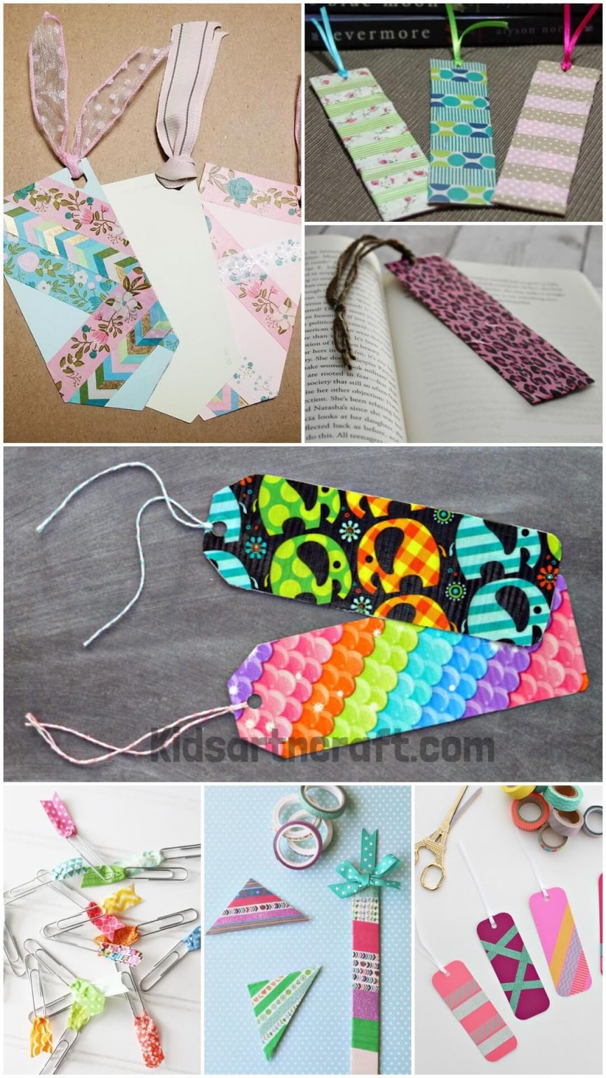 Washi Tape Bookmark Crafts For Kids - Kids Art & Craft