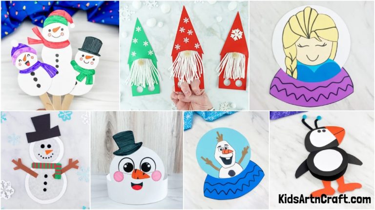 Winter Crafts With Construction Paper - Kids Art & Craft