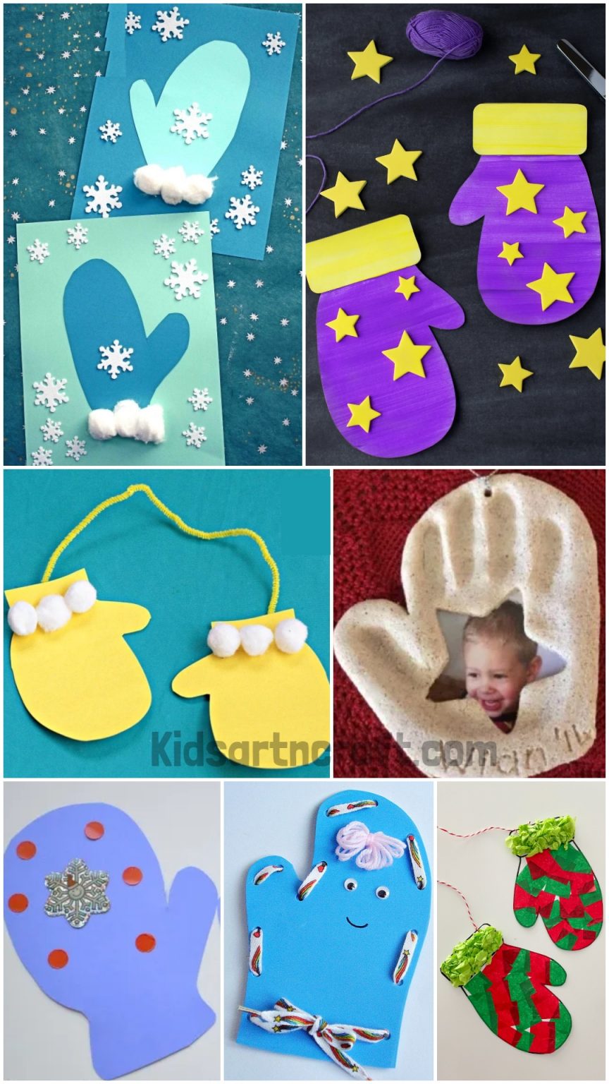 Winter Mitten Craft For Preschoolers - Kids Art & Craft