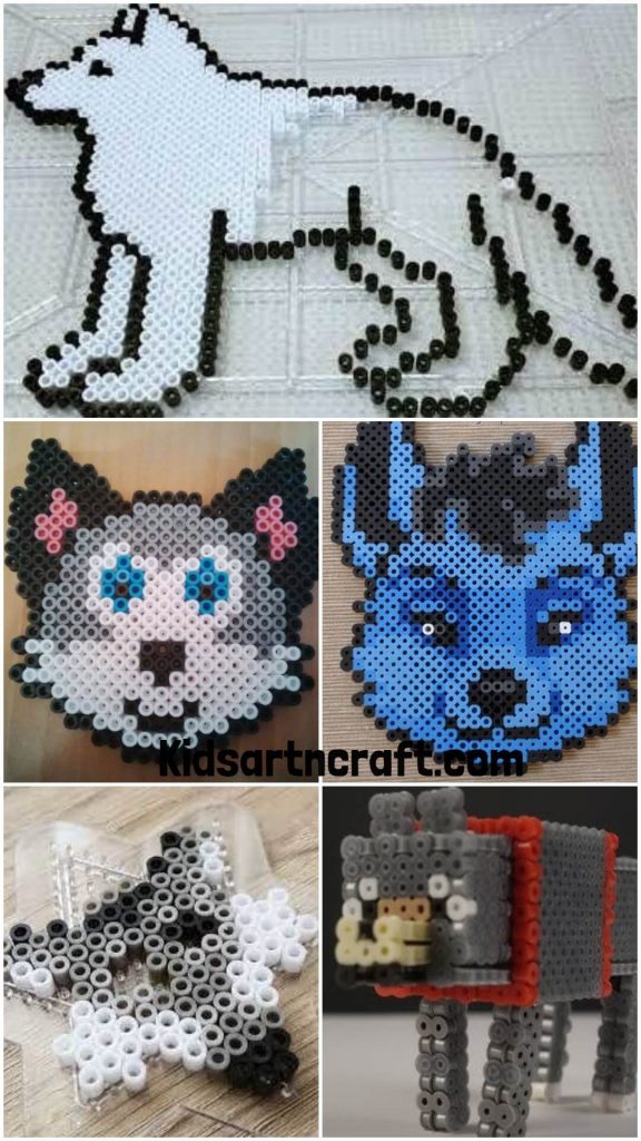 Wolf Perler Bead Patterns - Kids Art & Craft