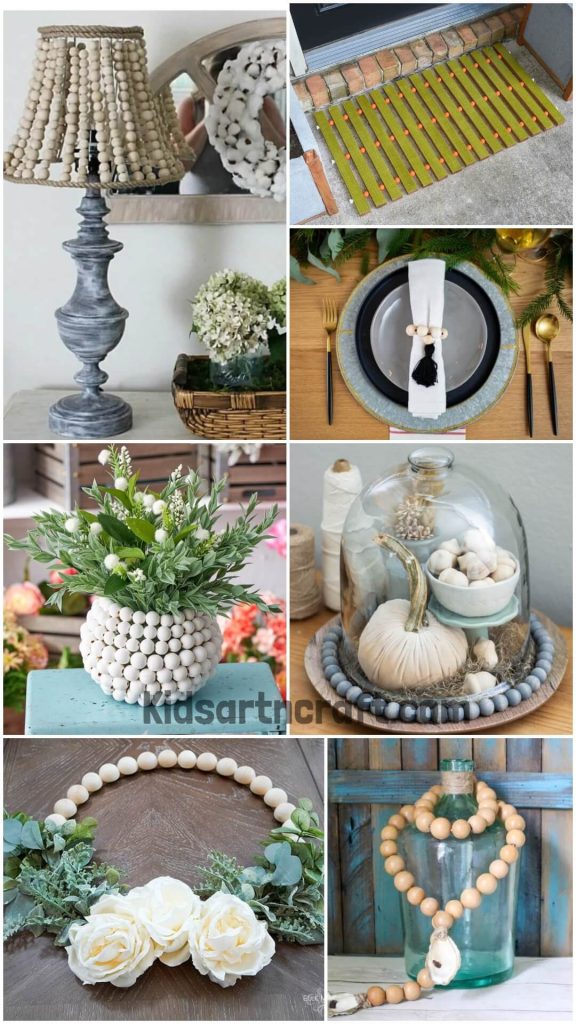 Wooden Beads Decoration Craft For Home - Kids Art & Craft