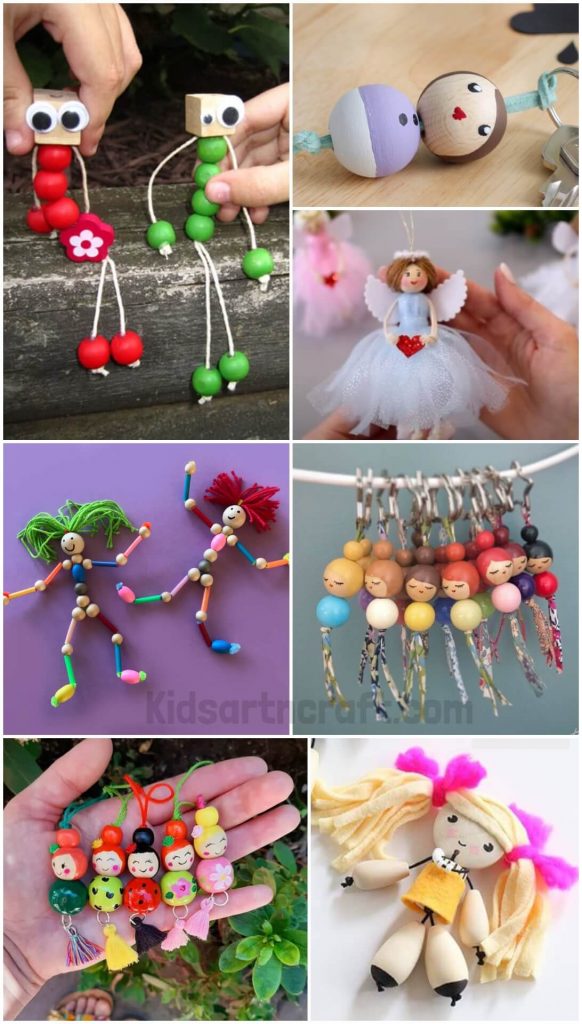 DIY Wooden Beads Doll Craft Ideas - Kids Art & Craft