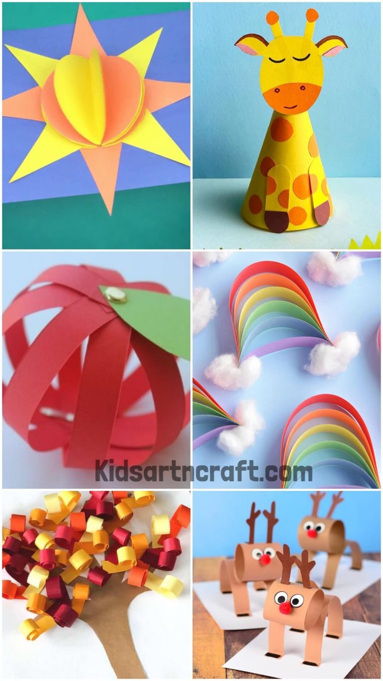 3D Construction Paper Craft Ideas - Kids Art & Craft