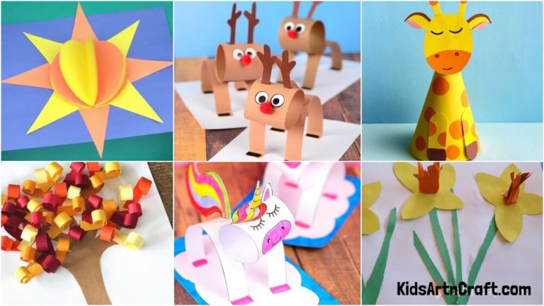 3D Construction Paper Craft Ideas - Kids Art & Craft