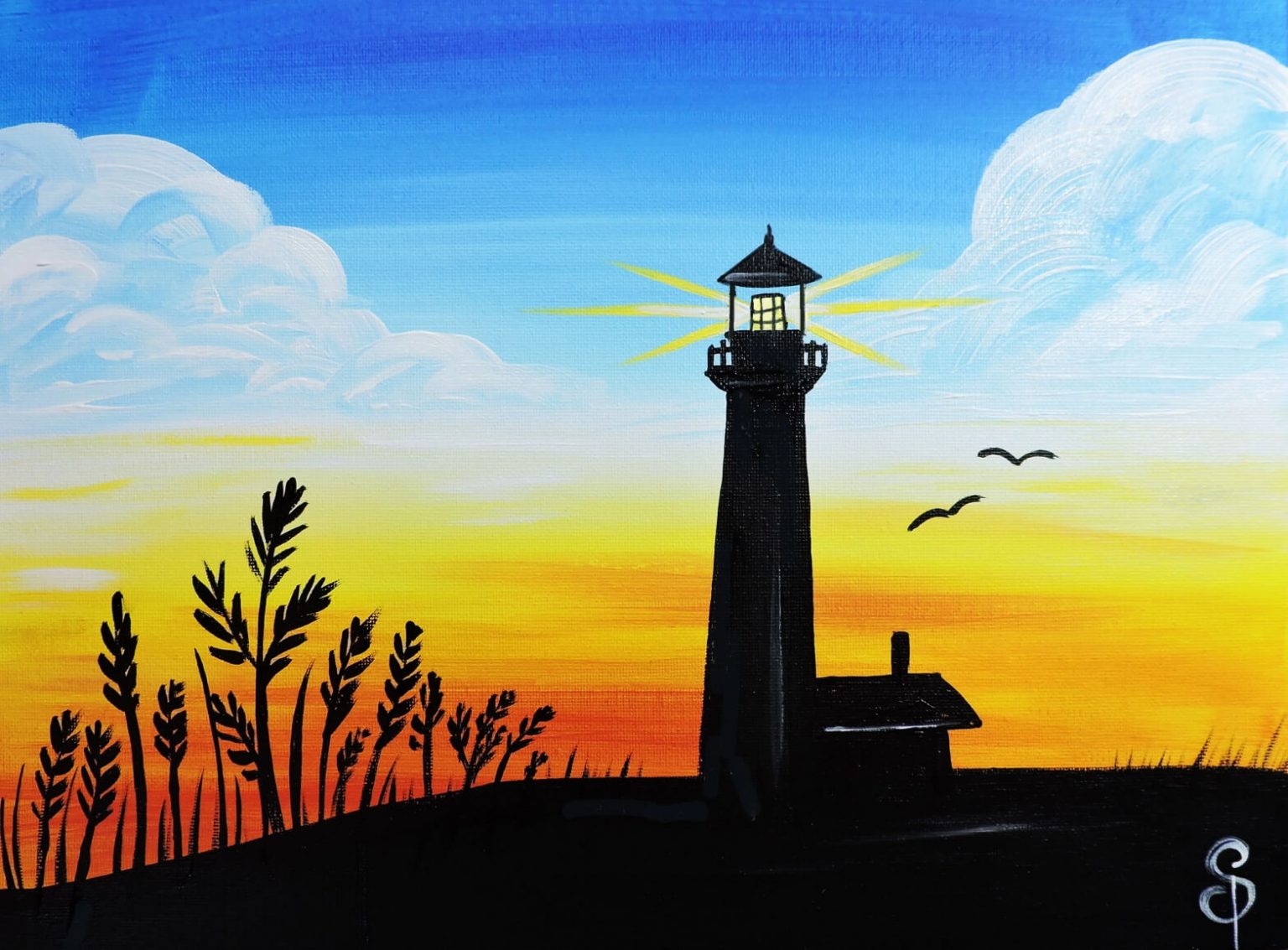 Easy Silhouette painting for beginners - Kids Art & Craft