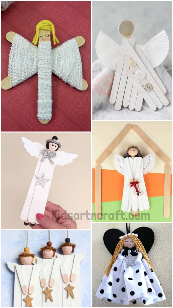 Amazing Angel Crafts Using Popsicle Stick - Kids Art & Craft
