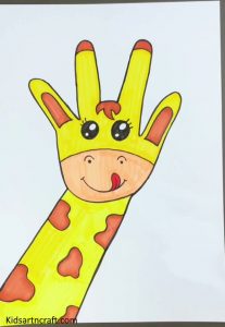 Amazing Way To Make Handprint Giraffe Painting Art - Kids Art & Craft