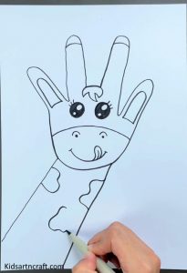 Amazing Way To Make Handprint Giraffe Painting Art - Kids Art & Craft