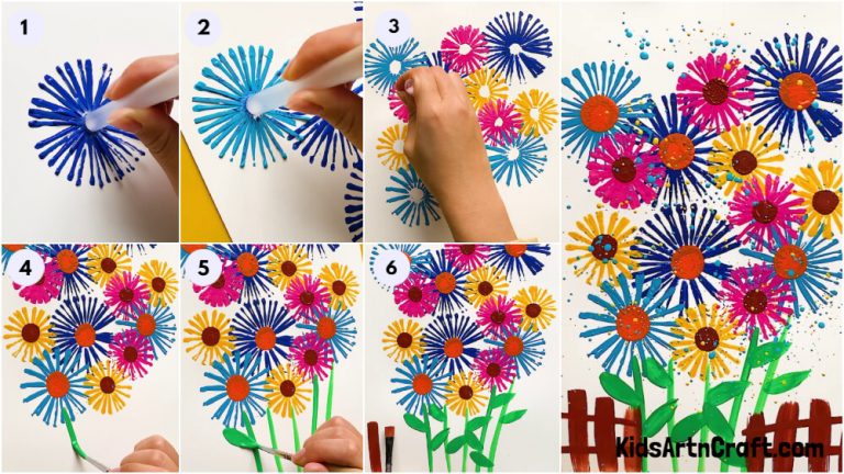 Beautiful Flower Painting Art For Kids To Make With Parents - Kids Art ...