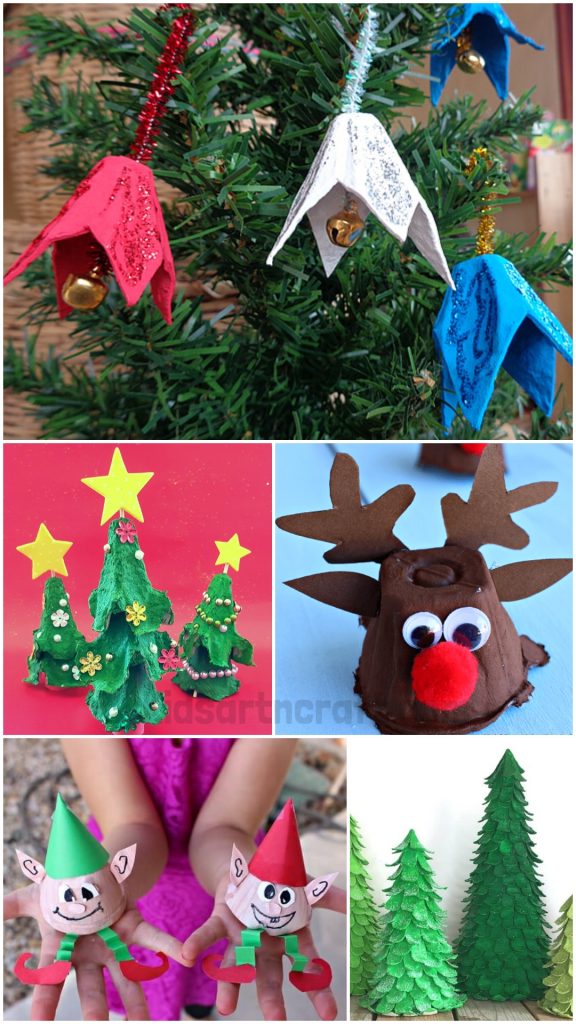 Christmas Crafts With Egg Cartons - Kids Art & Craft
