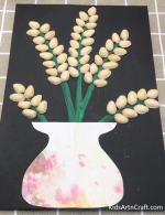 Colorful Flower Painting With Pista Shells - Step by Step Tutorial ...