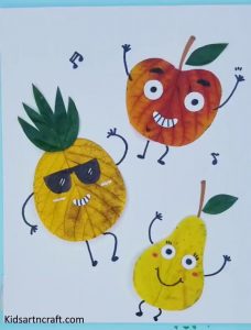 Fruit Craft For Kids Using Leaves - Kids Art & Craft