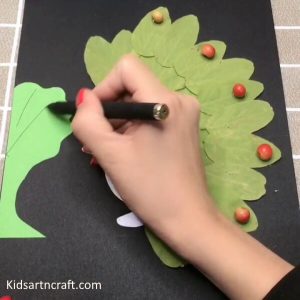 Hedgehog Leaf Art and Craft Step by Step Tutorial - Kids Art & Craft